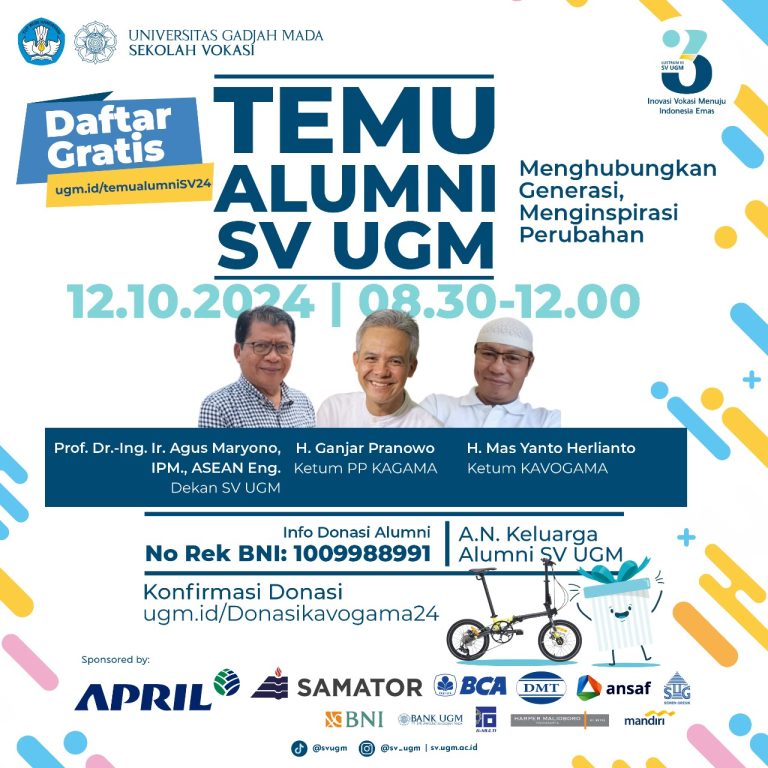 PENDAFTARAN TEMU ALUMNI SEKOLAH VOKASI UGM – http://dbsmb.sv.ugm.ac.id/
